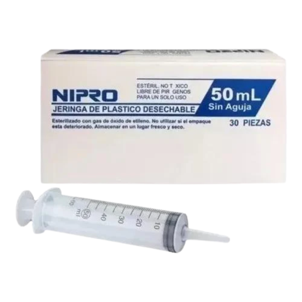 Jeringa estéril con Luer Lock o Punta Catéter, 60 ml (empaque) — Gut Salud