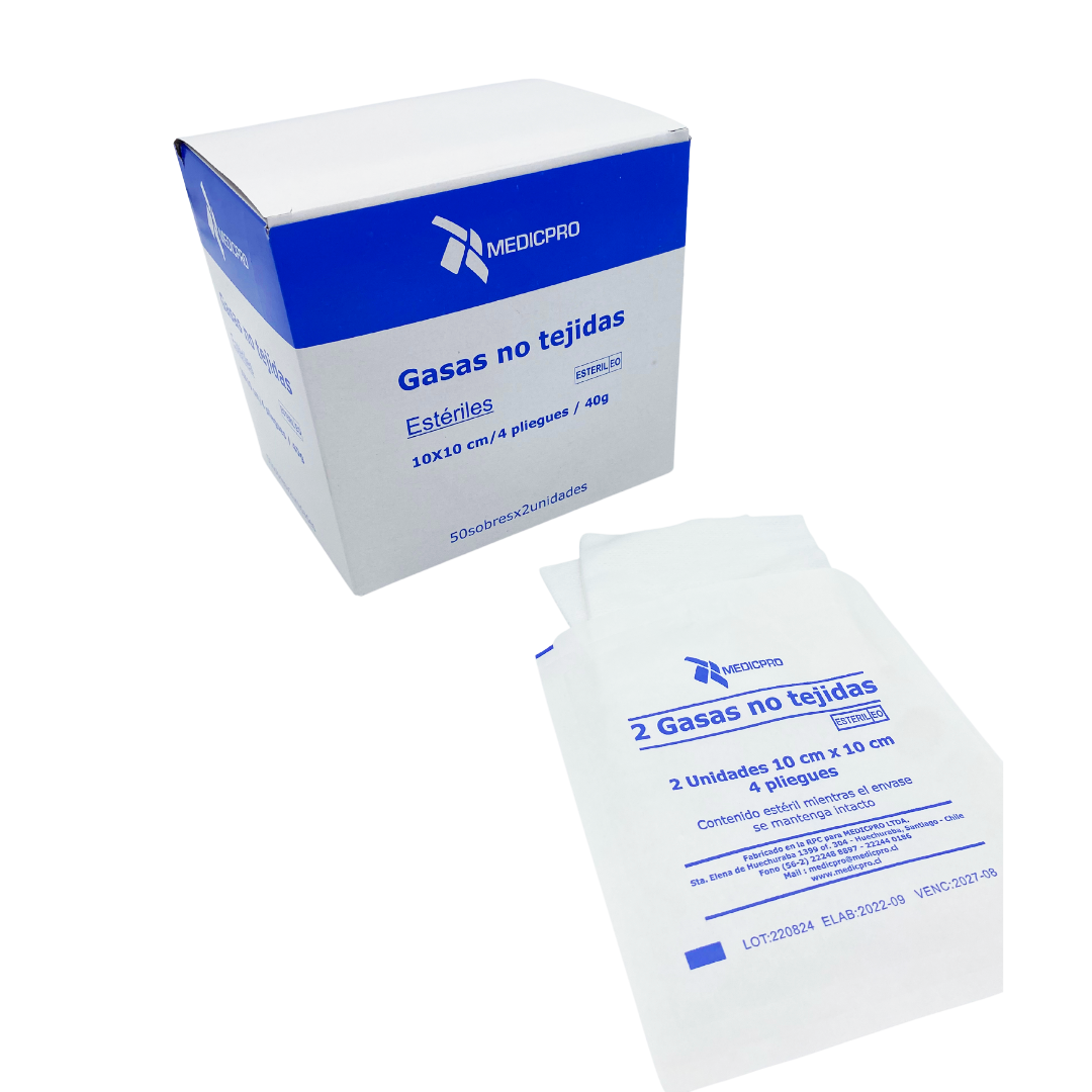 Gasa no tejida estéril (50u x empaque) — Gut Salud